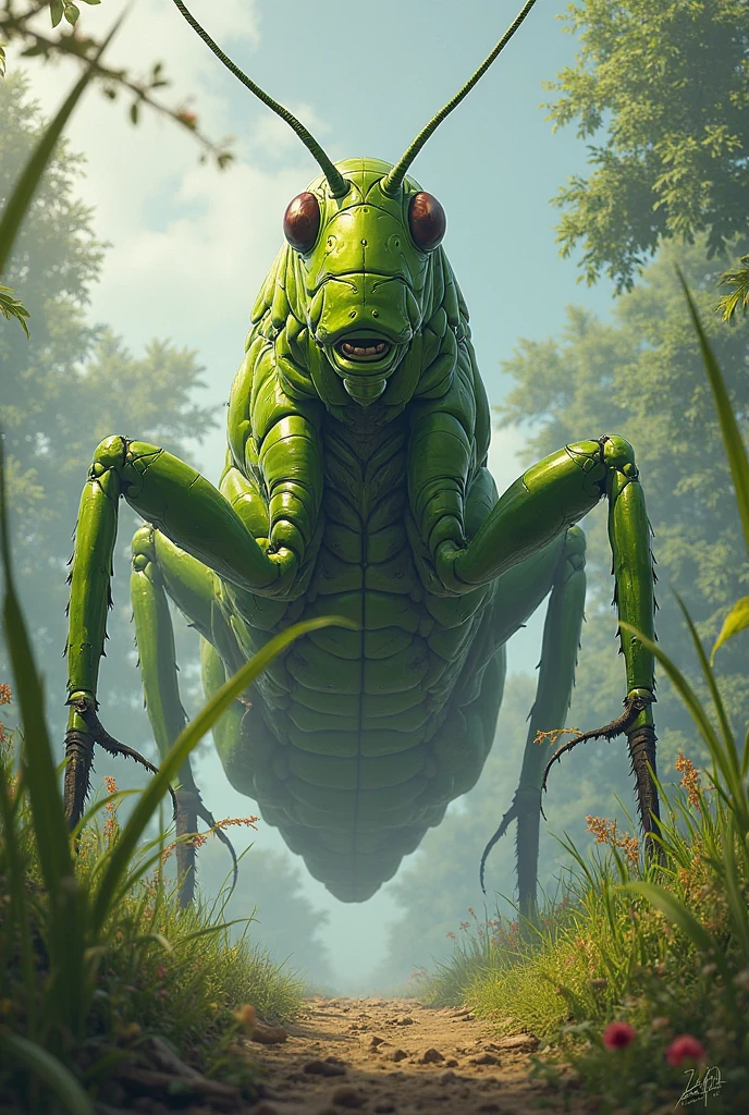 Make an art image of big grasshopper - SeaArt AI