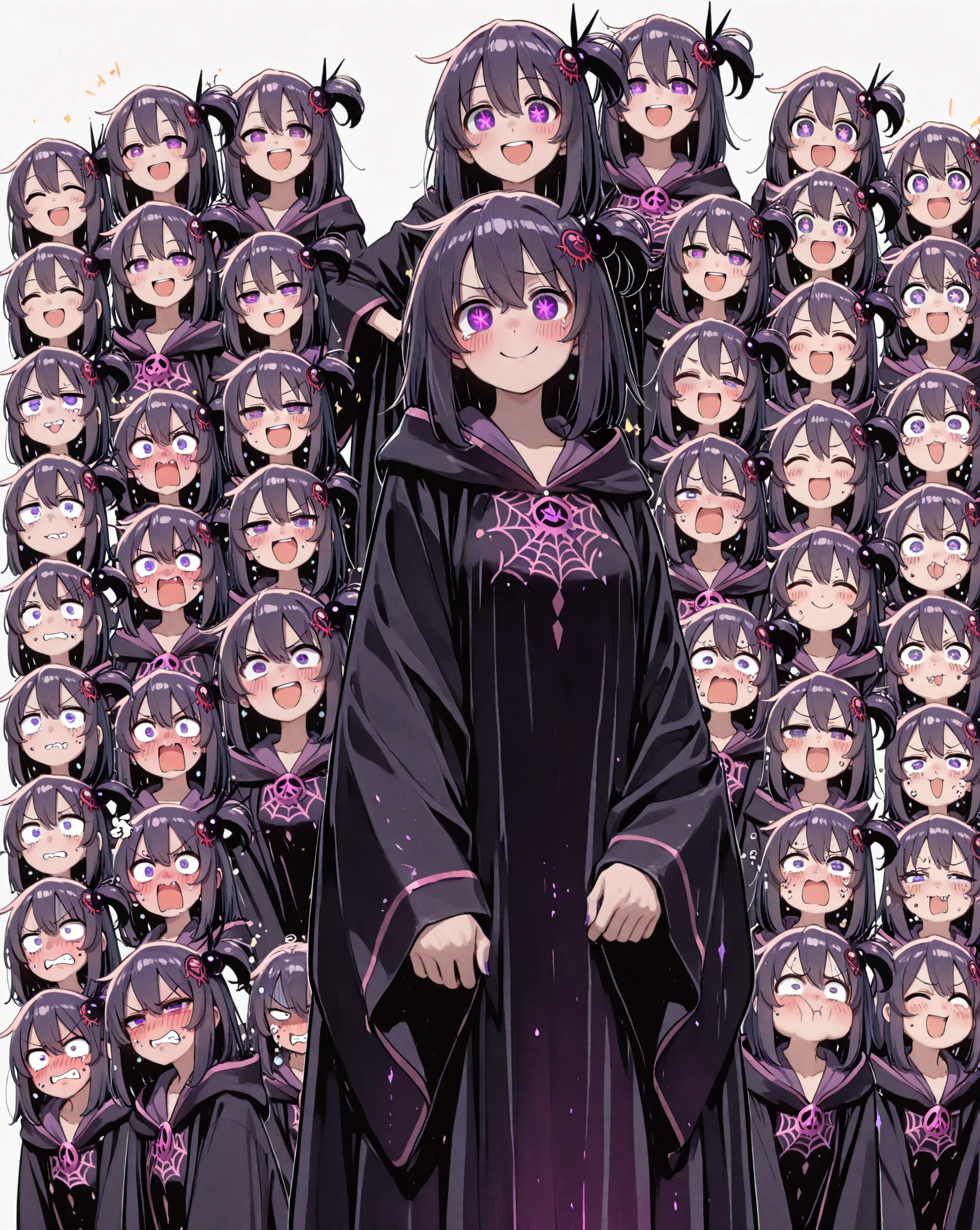 The dark spider sorceress girl's various expressions The various ...
