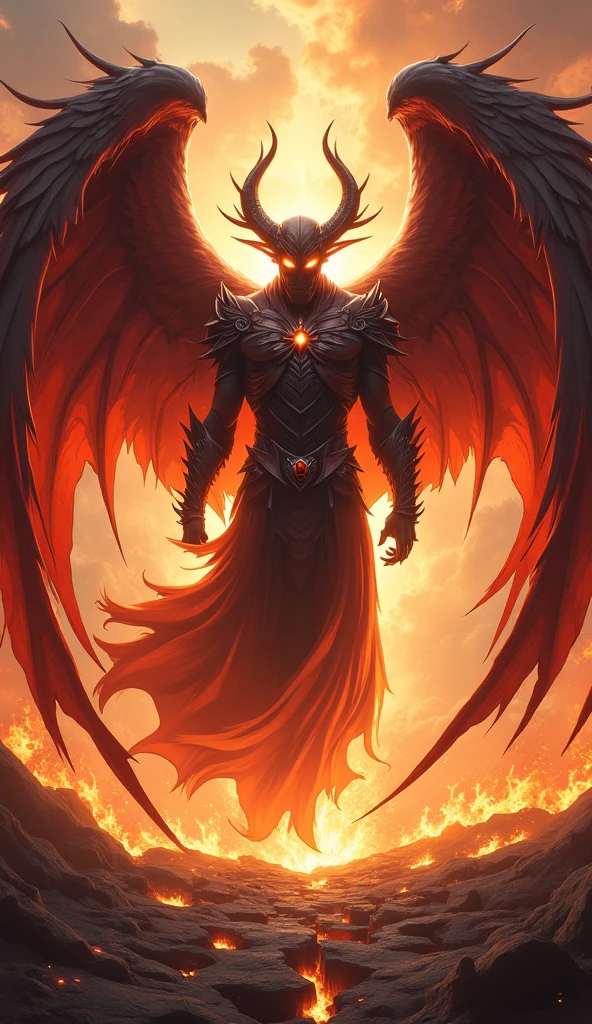 The moment Lúcifer’s feet touch the Earth, ground shattering beneath ...