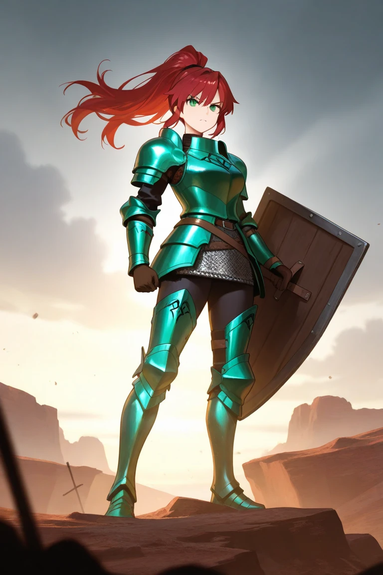 Anime style, cinematic lighting. Tall athletic anime girl with long ...