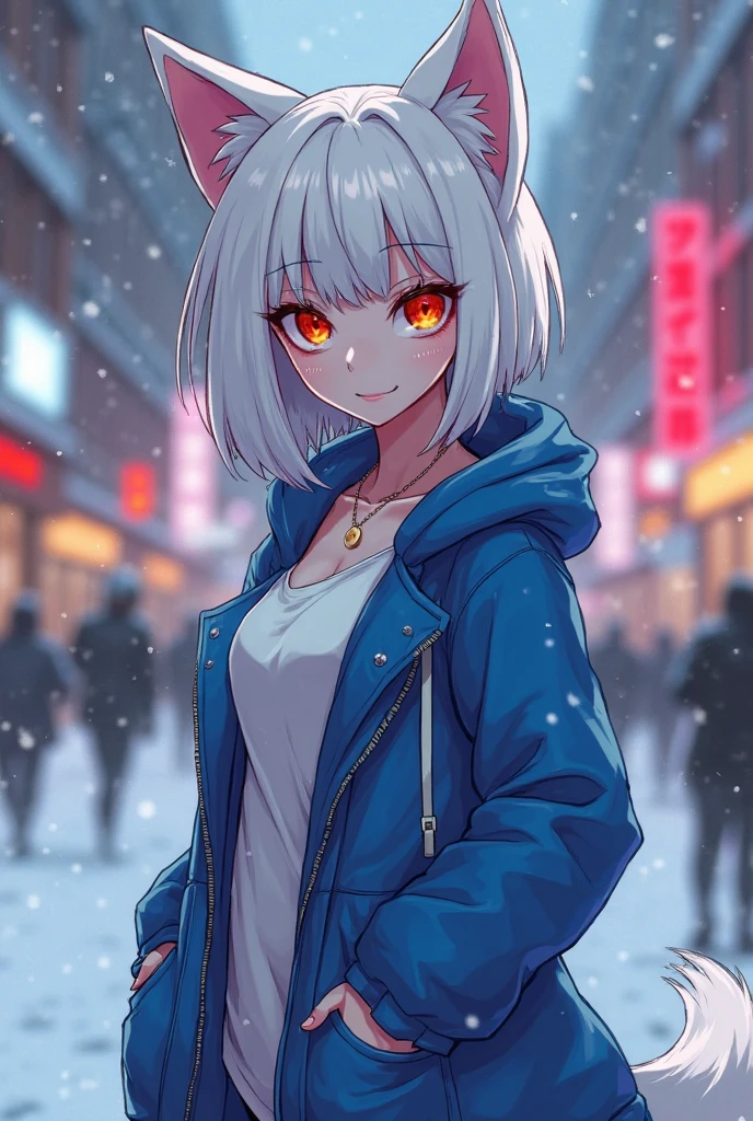 Toby Fox Undertale Sans Blue Jacket White Shirt,Fire eyes, skull ...