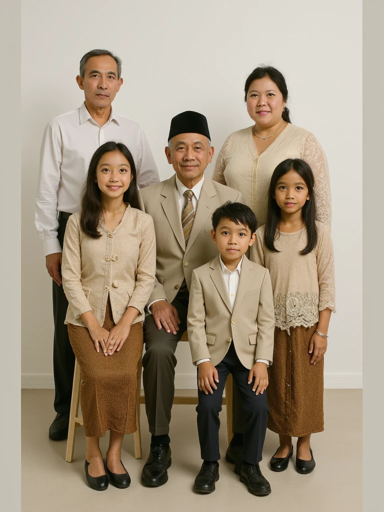 Indonesian family studio photo, Best Quality, High Resolution - SeaArt AI