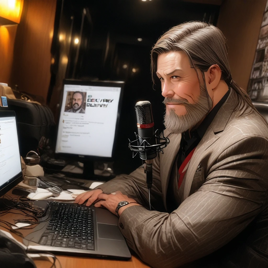 Photo_realistic,macho、dandy、Suit、 whiskey、old man、Beard、gray hair - SeaArt AI