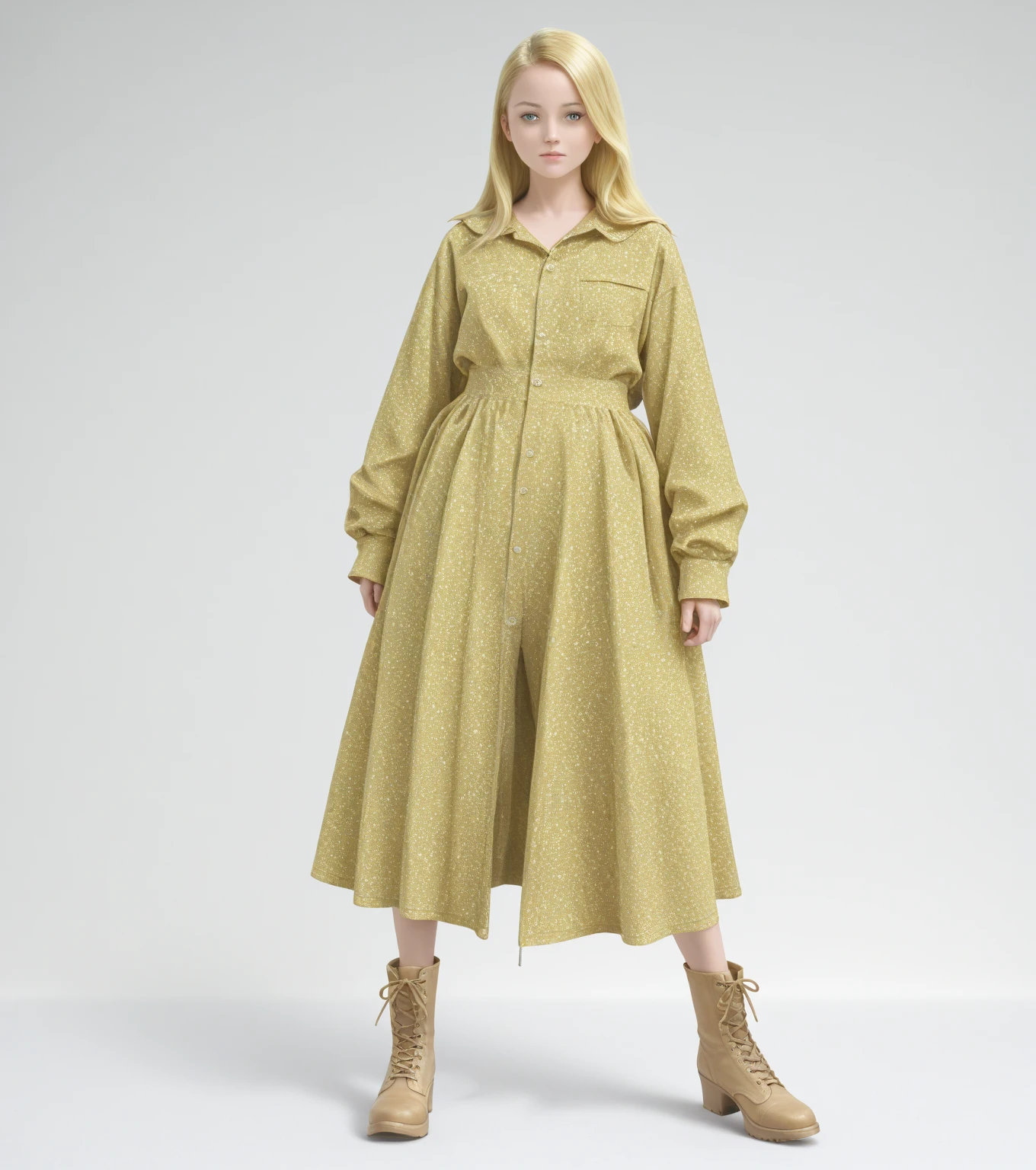 Dot Picture、Blonde、 Full Body Standing Picture - SeaArt AI