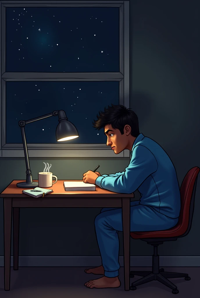 **Scene 5: Early Morning Study Session** **Image Prompt:* - SeaArt AI