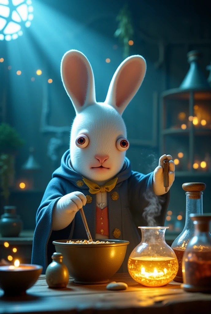 The naughty rabbit alchemist is making magic soup,4k HD,Fine Paintings ...