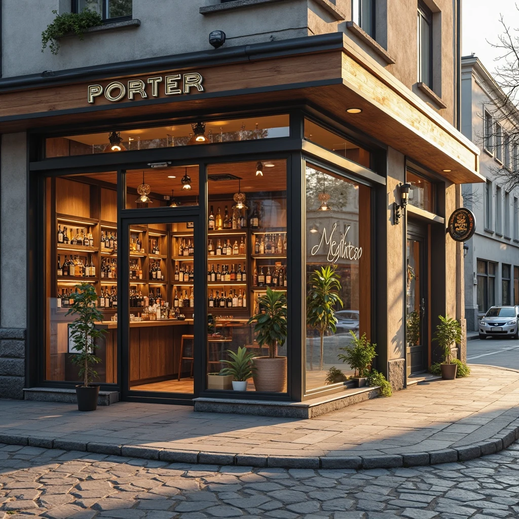 A modern yet cozy-looking corner liquor store in Poland named - SeaArt AI