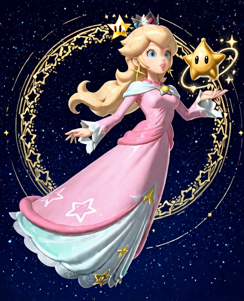 A fusion of Princess Peach and Rosalina from the Super Mario universe ...