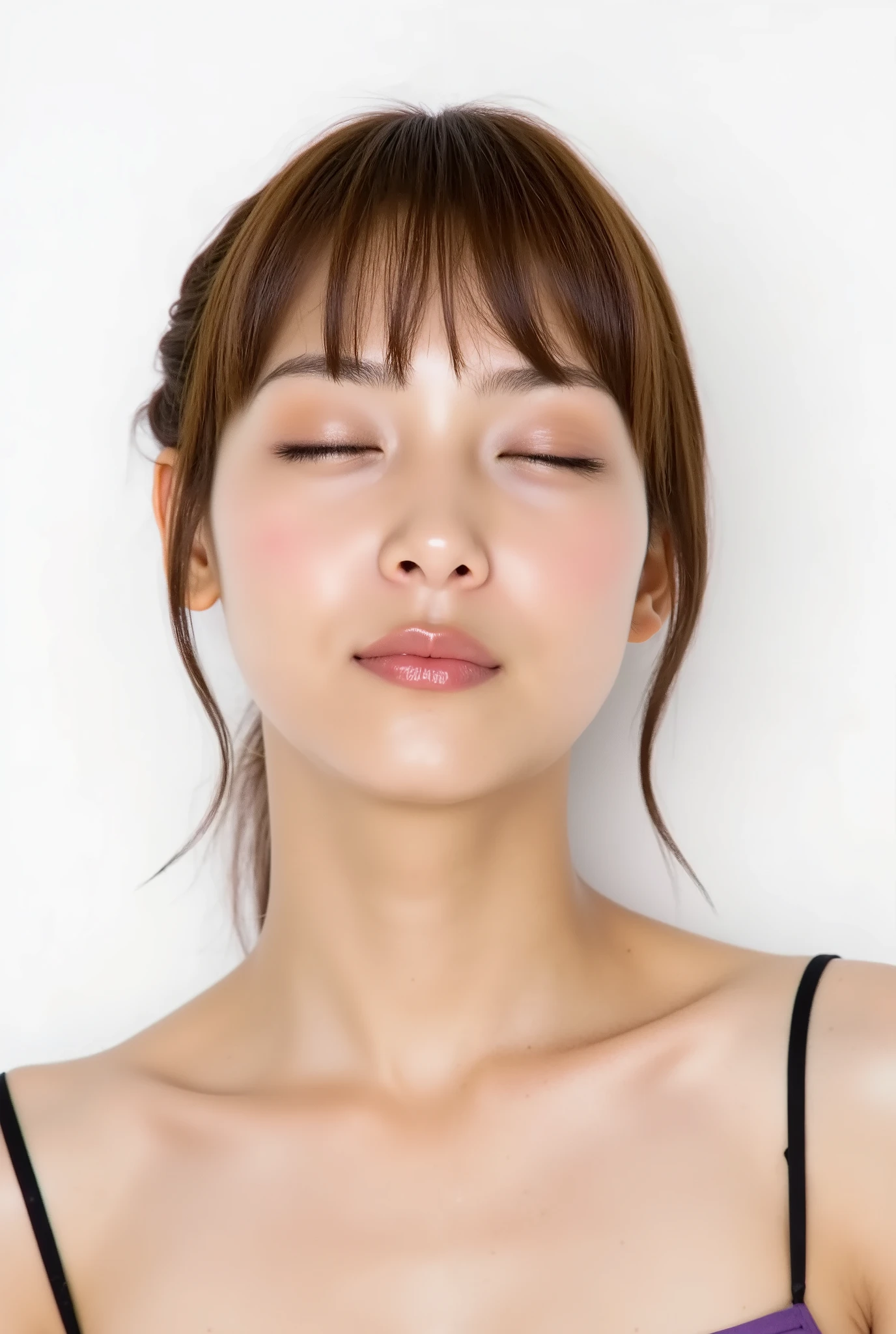 Ultra-detailed close-up of a beautiful girl, collarbone-up composition ...