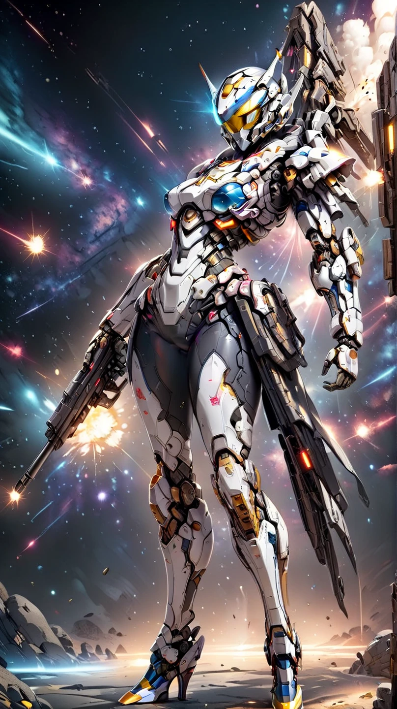 Female robot，Female Steel Blast，Yellow Eyes，Bullet Mask，Female breasts ...
