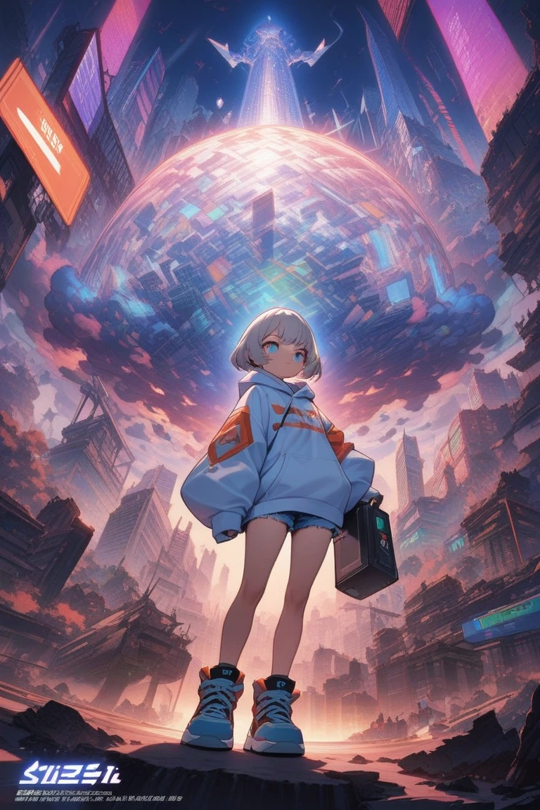 1 cute girl、beautiful silver hair、short bob hair、faint laugh - SeaArt AI