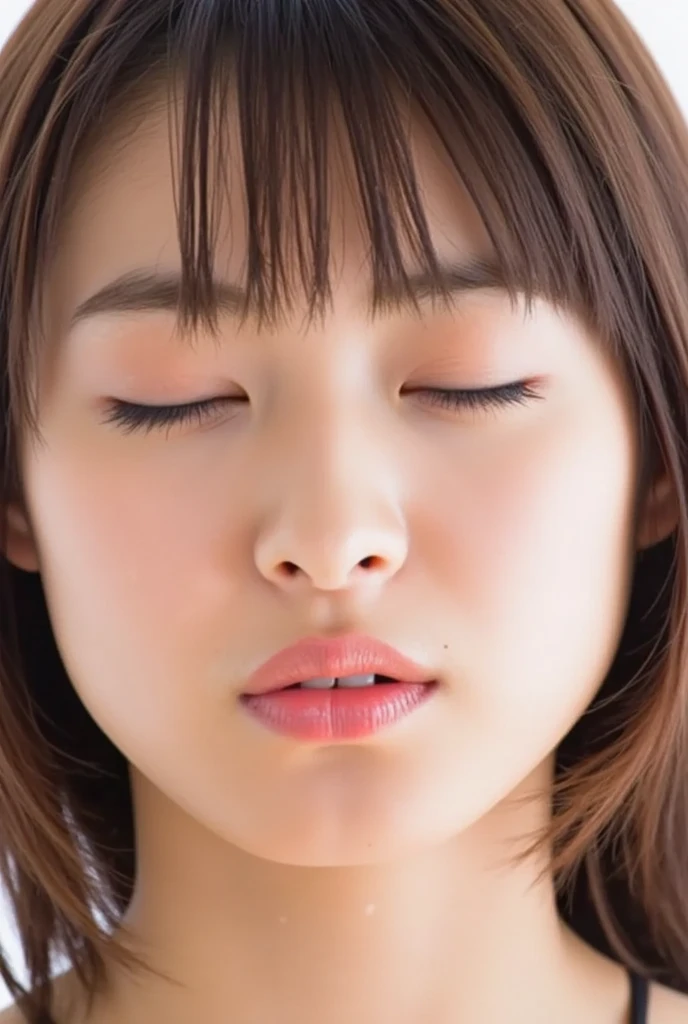 Ultra-detailed close-up of a beautiful girl, collarbone-up composition ...