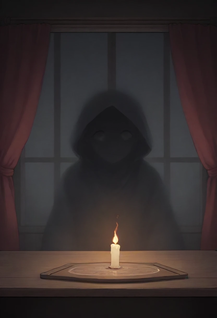 The scene takes place in a dining room of an old abandoned mansion ...