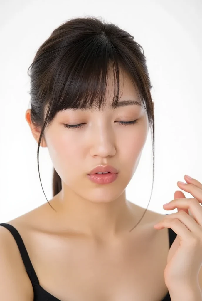 Ultra-detailed close-up of a beautiful girl, collarbone-up composition ...