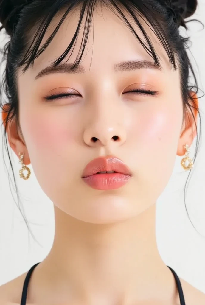 Ultra-detailed close-up of a beautiful girl, collarbone-up composition ...