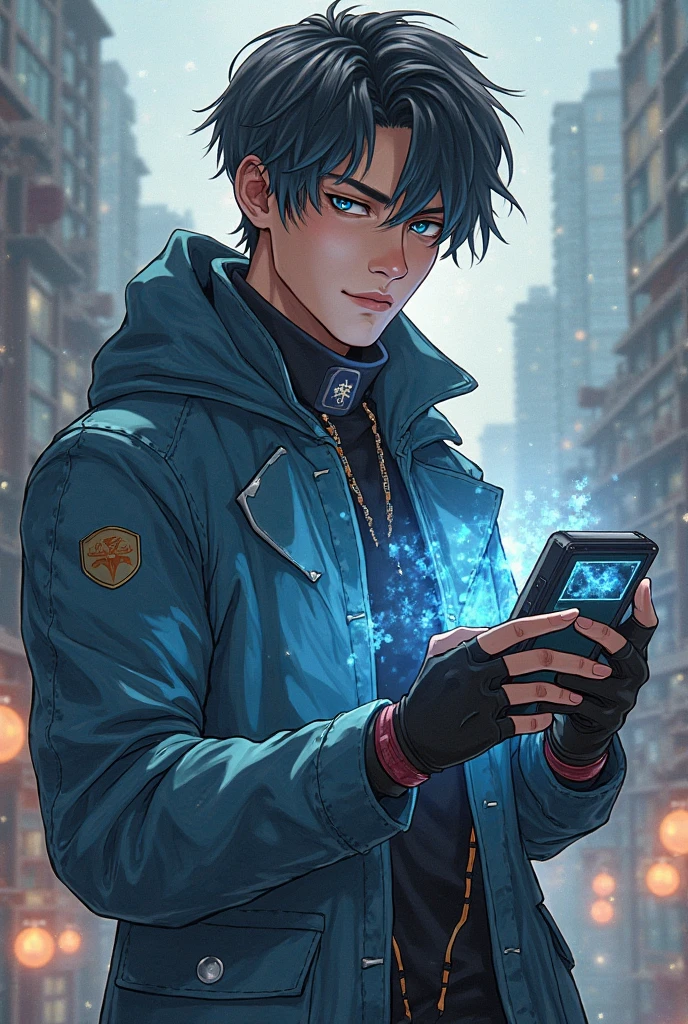 Create a anime character inspired by sung jin woo from solo leveling ...