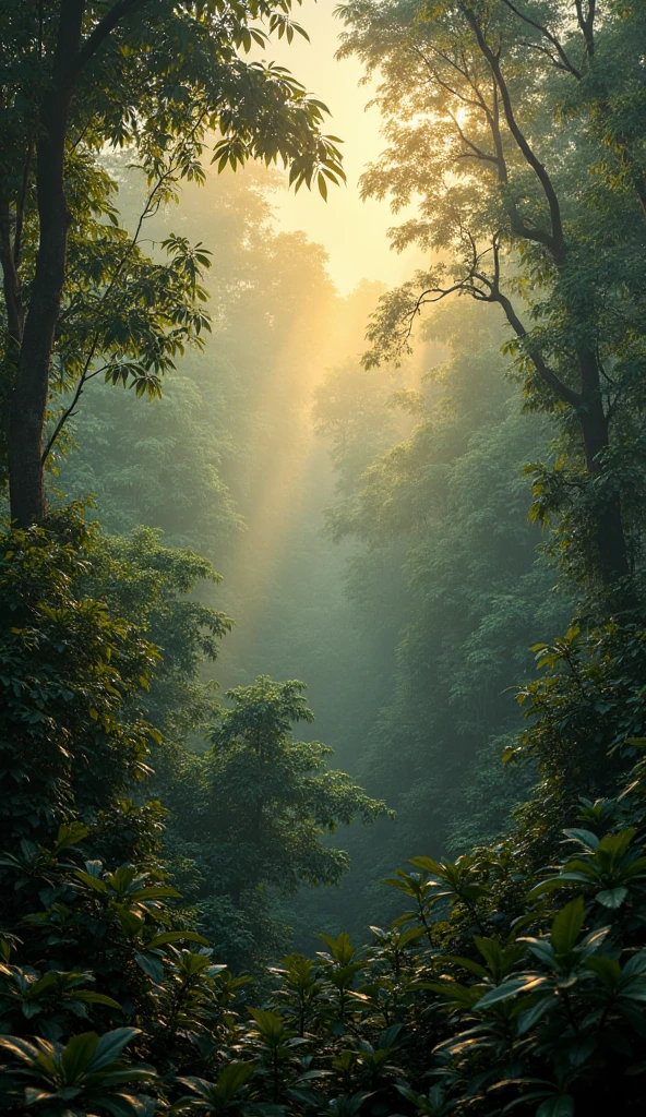 “A high-resolution, realistic photograph of the Amazon rainforest at ...
