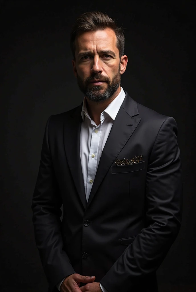 A handsome, wealthy, and wise man in his early 40s, dressed in an ...