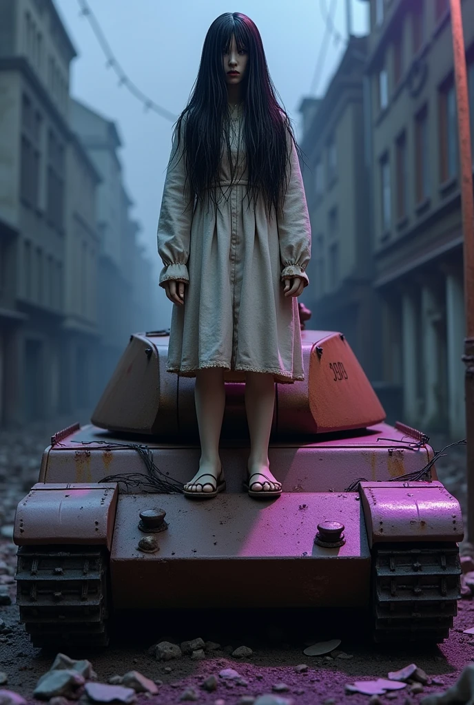 A terrifyingly realistic horror figure of Sadako from "The Ring - SeaArt AI