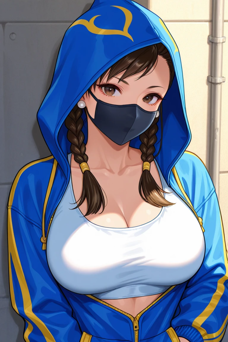 Make an Image of Chun-Li Long Blue Jacket,,,, Clothing From Street Fighter VI Wi - SeaArt AI