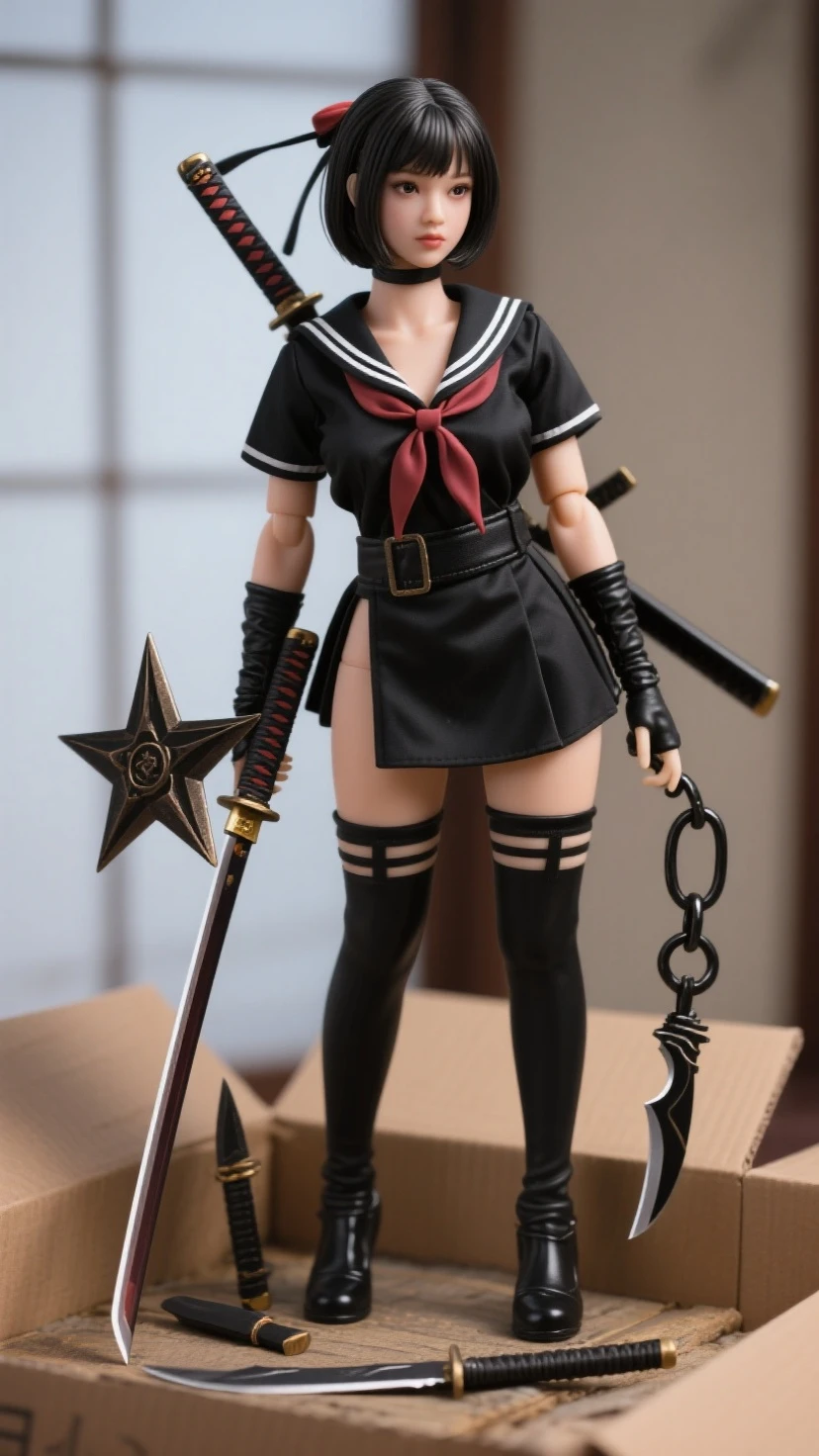 1:1 model scale, silicone rubber model, Realistic,Sex doll,Black Sailor Uniform - SeaArt AI