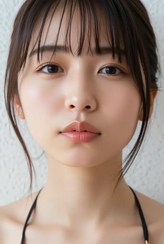 Ultra-detailed close-up of a beautiful girl, collarbone-up composition ...