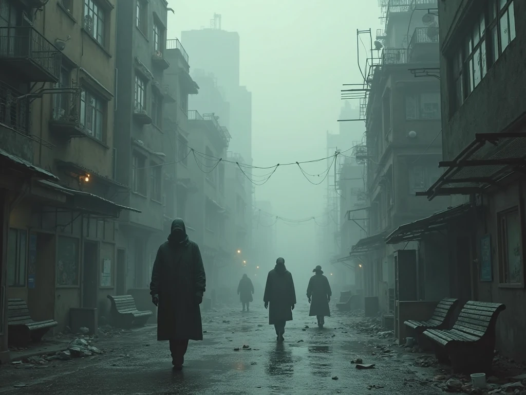 Create a sad atmosphere of a city - SeaArt AI