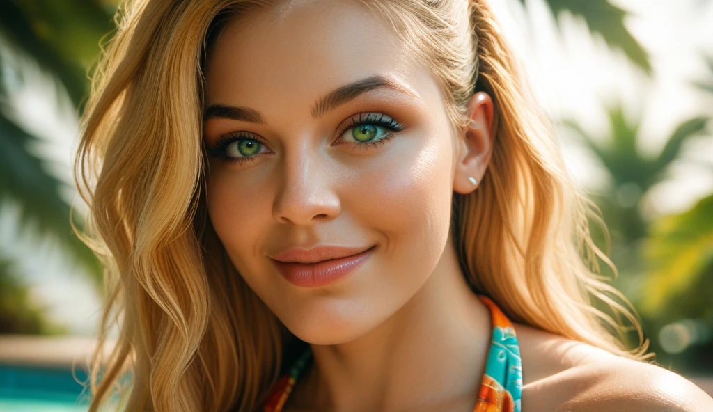 Beautiful young woman with light skin, soft green eyes, and natural ...