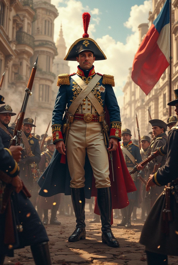 Create an image about the French Revolution and Napoleon Bonaparte ...