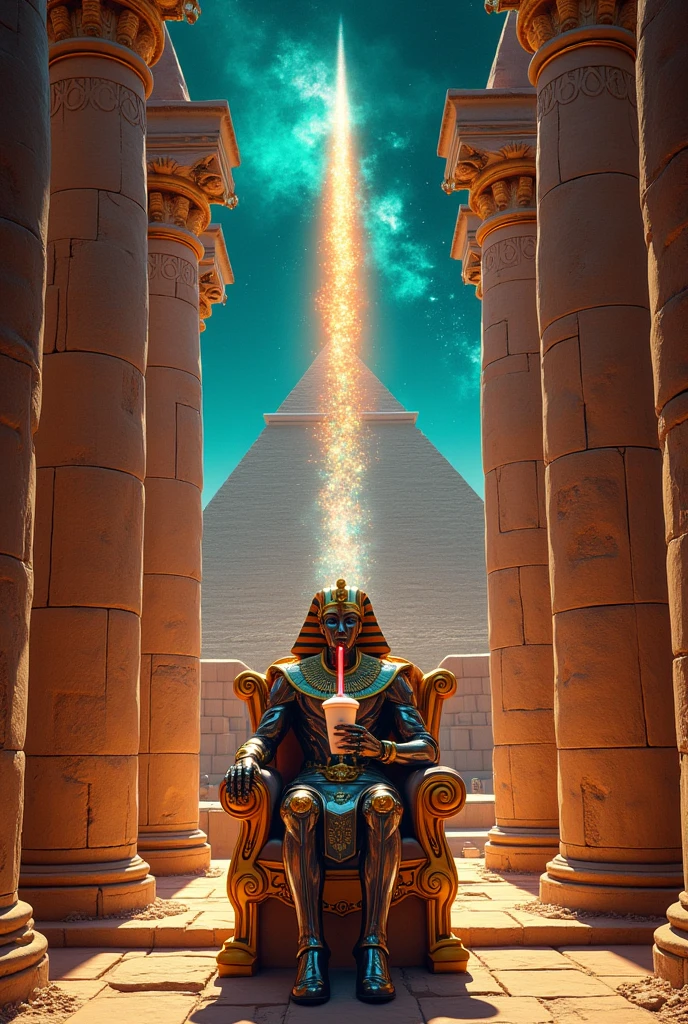 Ancient Egyptian temple of the gods Ancient temple with tall columns ...