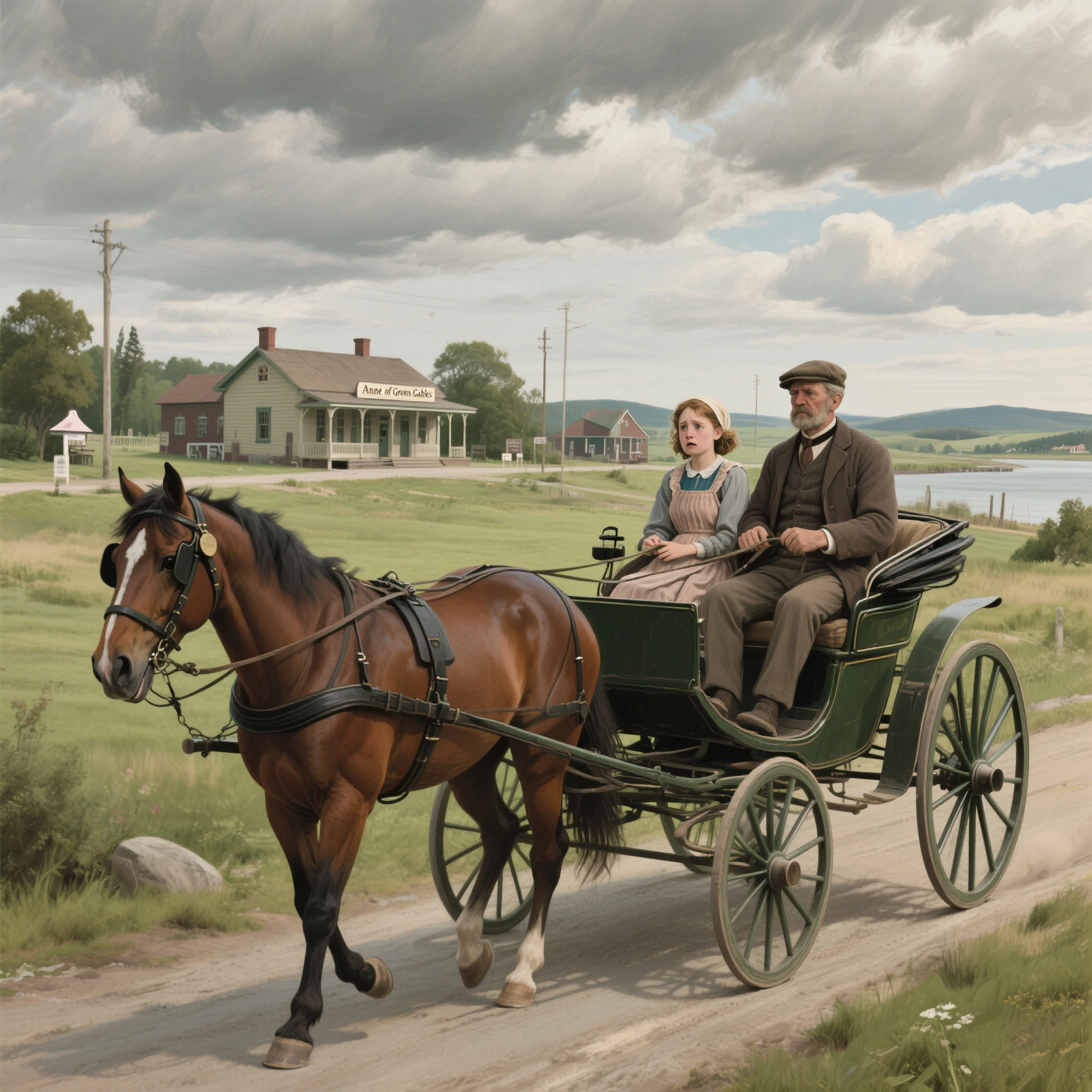 Artwork. The world of "Anne of Green Gables". Green Gables. Matthew ...