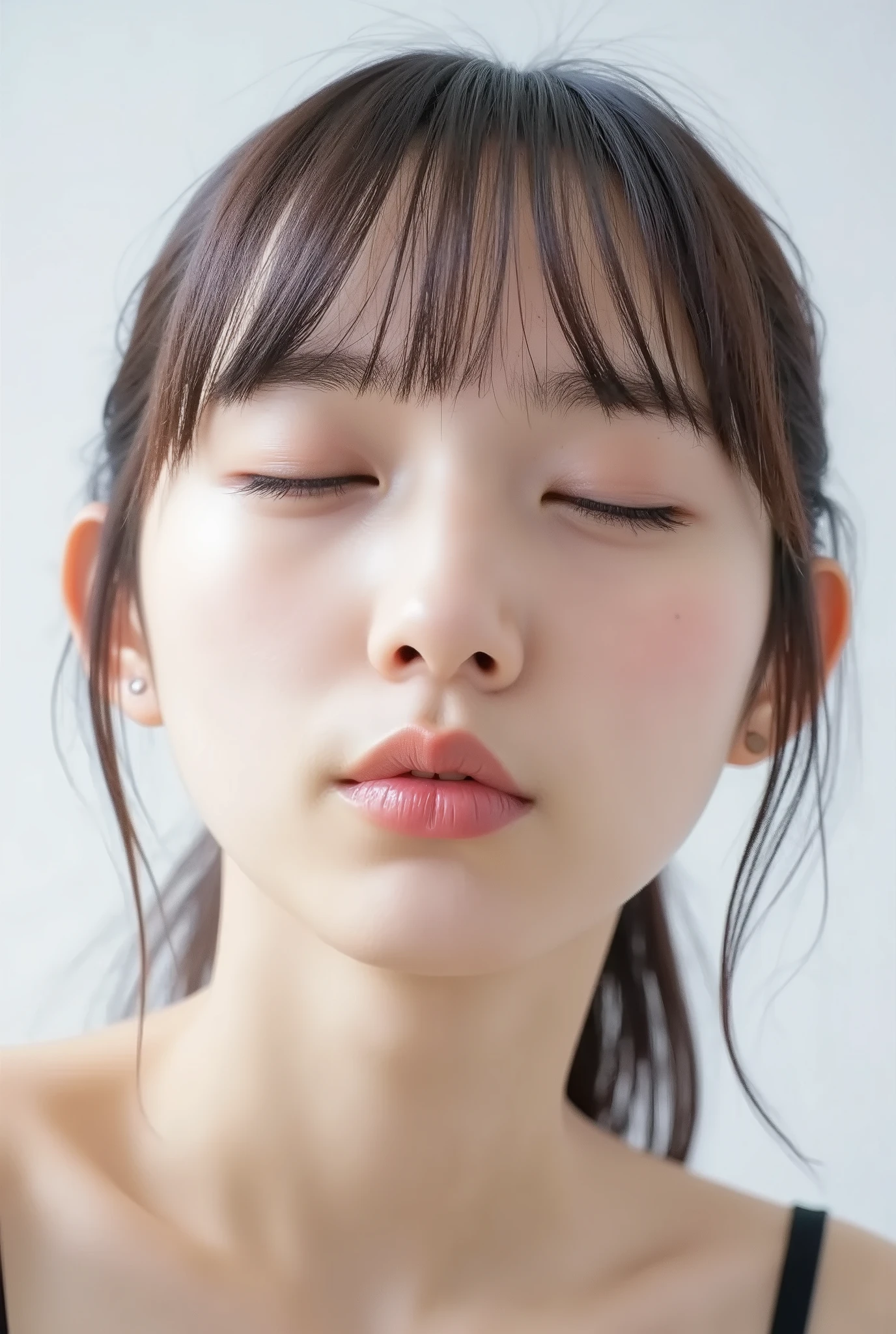 Ultra-detailed close-up of a beautiful girl, collarbone-up composition ...