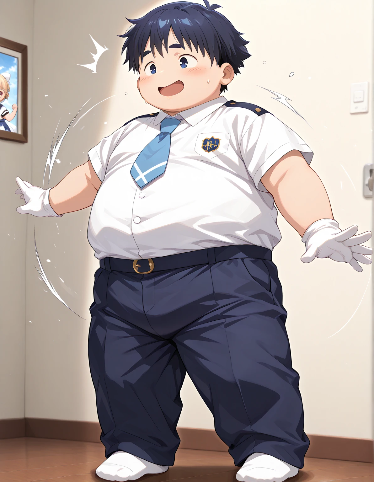 (masterpieces, BEST QUALITY), cute, Chubby boy elementary school ...