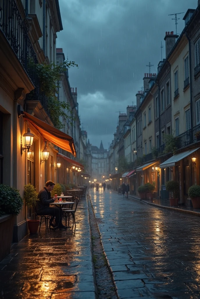 A realistic, emotionally evocative evening scene set in a clean - SeaArt AI