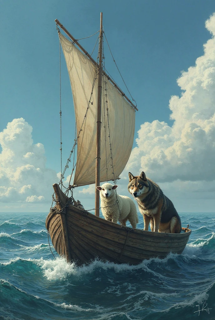 Make a boat that travels only in the middle of the sea with a sheep and ...