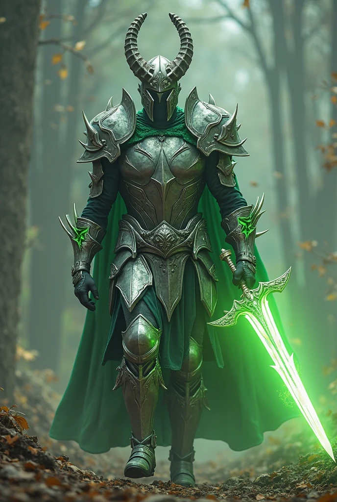 Argus helmet has two horn edge has green colour and helmet like eagles ...