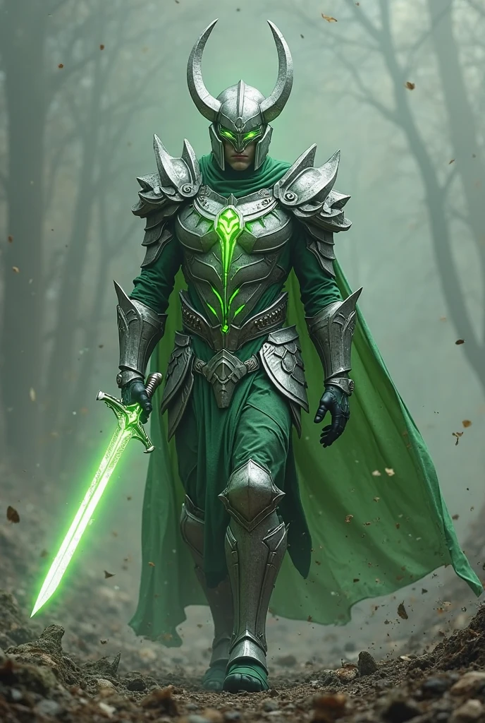 Argus helmet has two horn edge has green colour and helmet like eagles ...