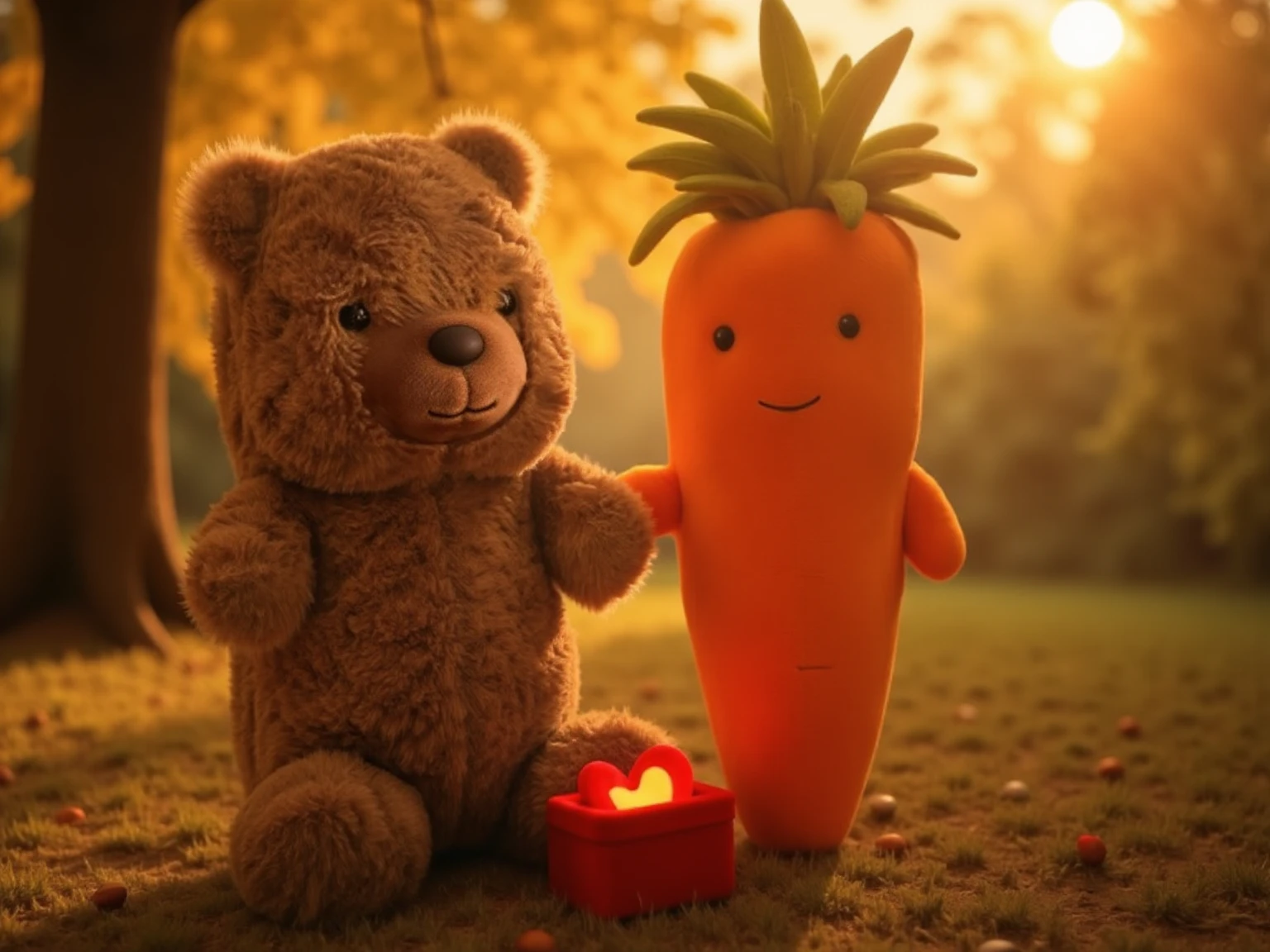 Ultra-realistic cinematic scene in a Kyiv park during golden hour ...