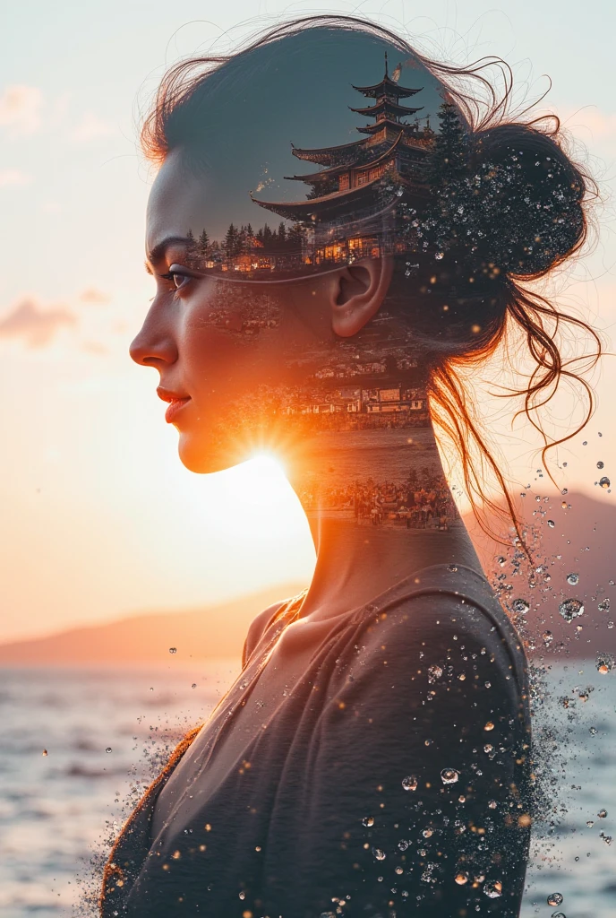 High quality, 8K Ultra HD, A beautiful double exposure that combines an ...