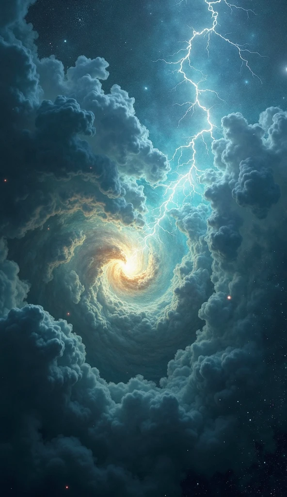 Masterpiece, Hyper-realistic, Ultra-detailed. A celestial storm nebula ...