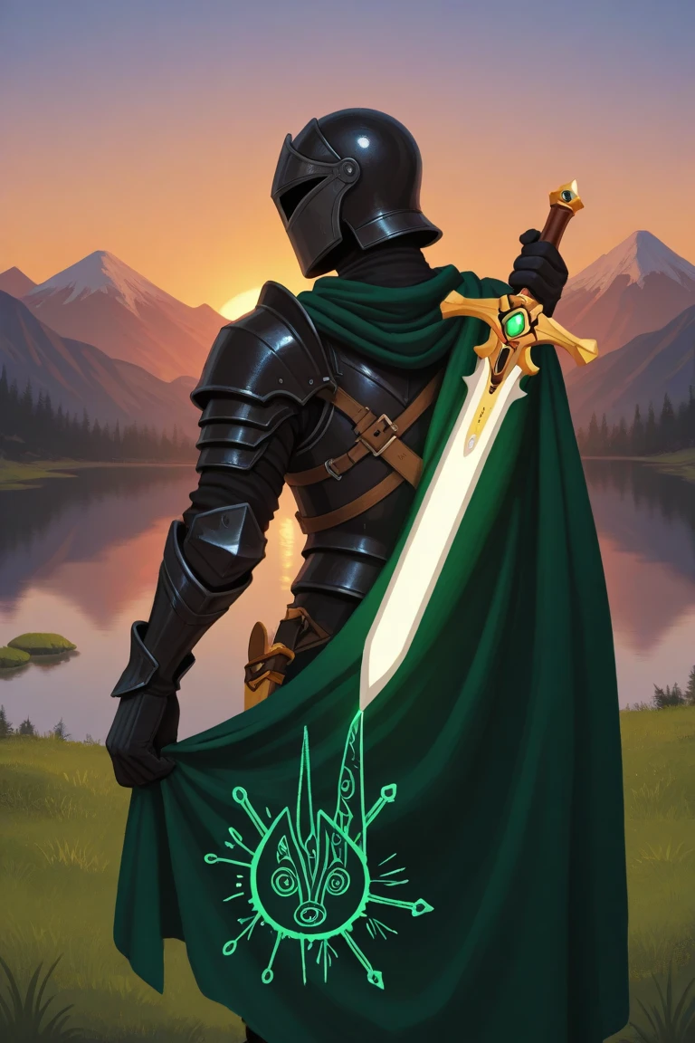 A rogue thief with old worn cloak in full rubbish light lether armor ...