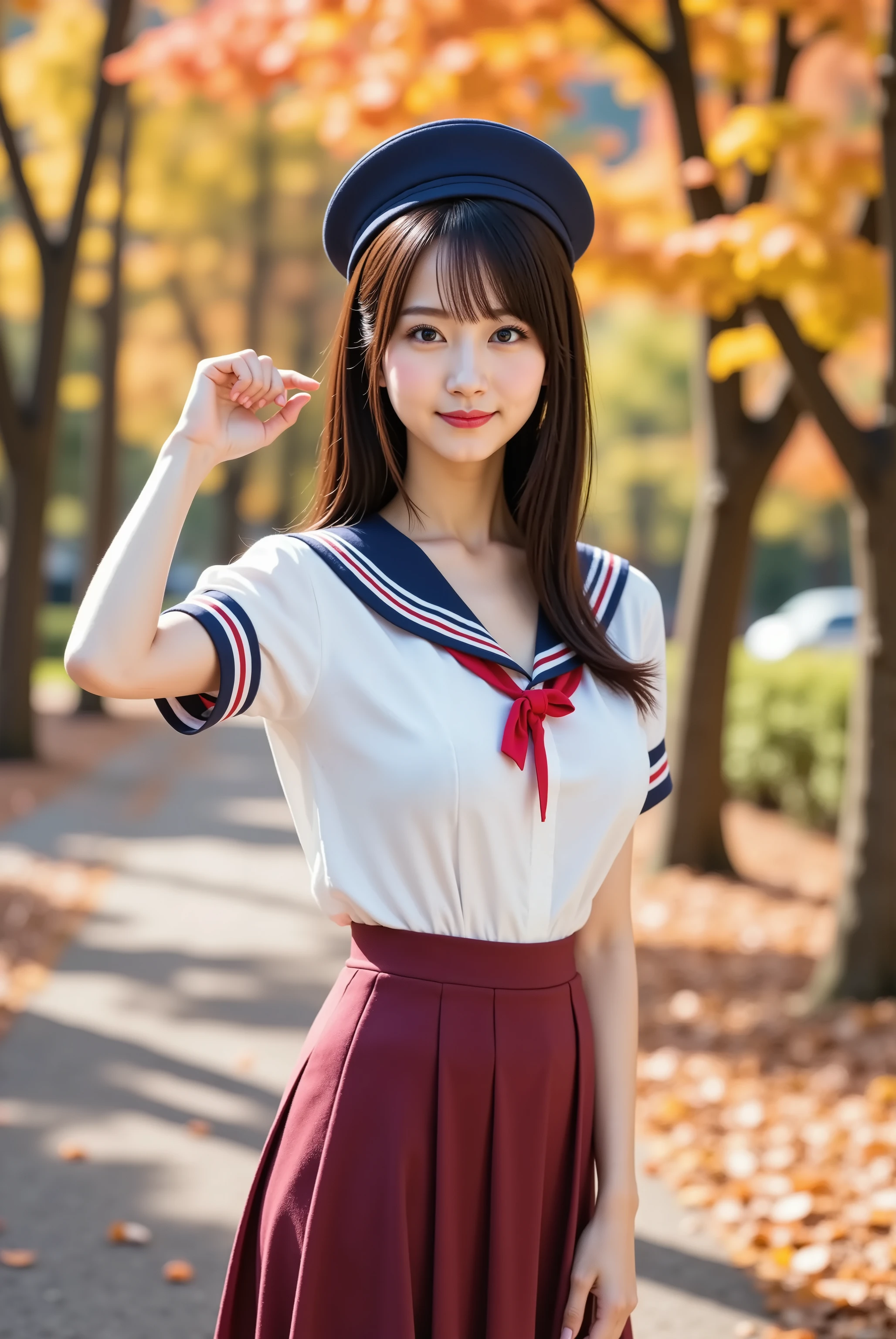 A stunning slender young woman with voluminous full breasts and ...