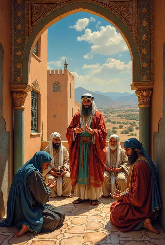 I want a painting that reflects the teacher of Sidi El Mokhtar and the ...