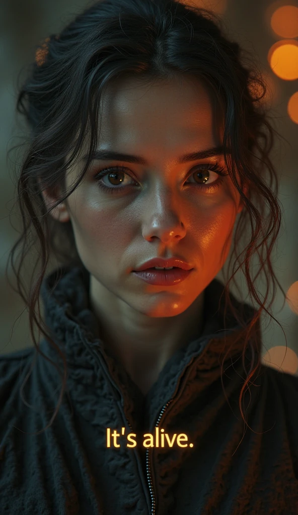 Focus on Elara’s face—calm but certain—as she speaks. The words - SeaArt AI