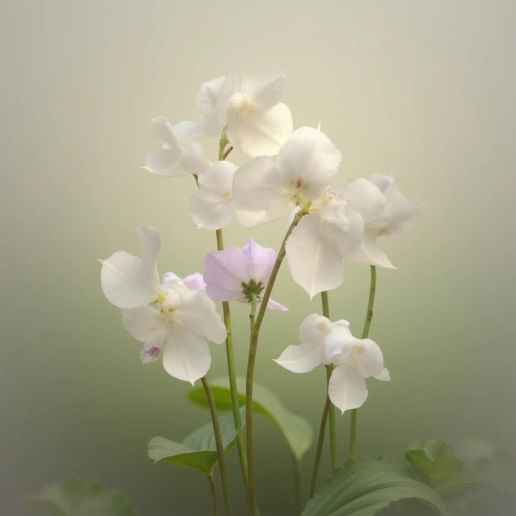 Isolated Flowers.