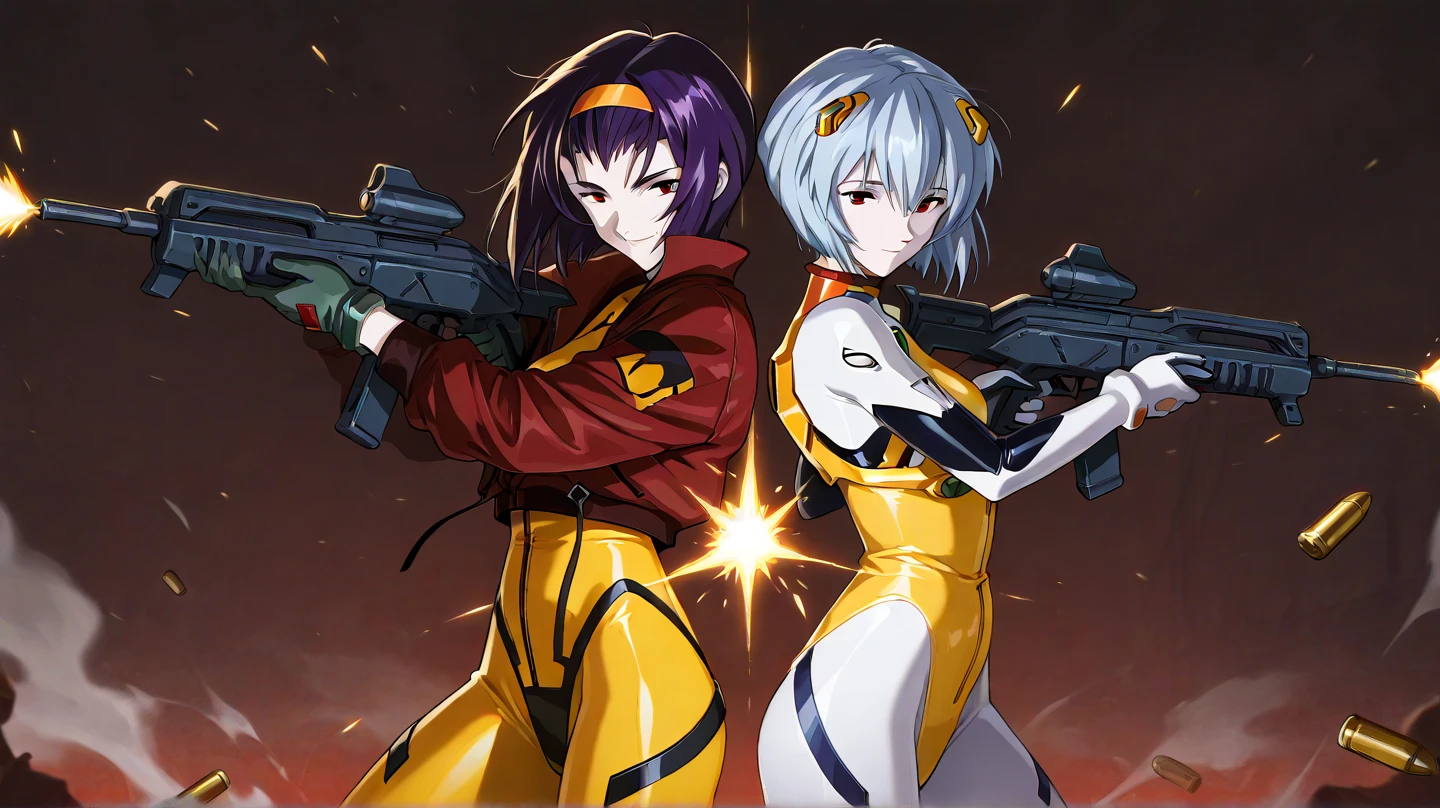 Masterpiece, best quality, ultra-detailed, two distinct anime girls ...