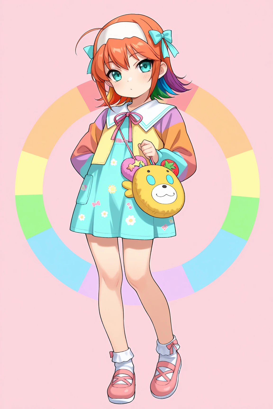 Suzumiya Akane, aged down, ahoge,short hair,orange hair,brown hair ...