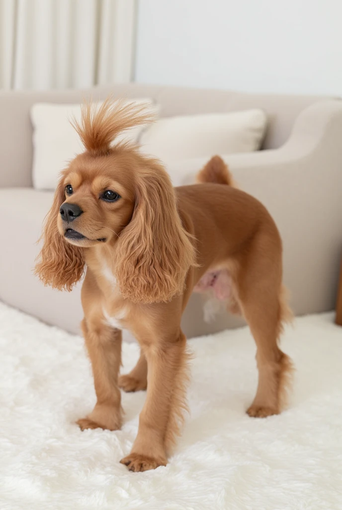 Cavalier king Charles spaniel, realistic, genitals, chien realistic ...