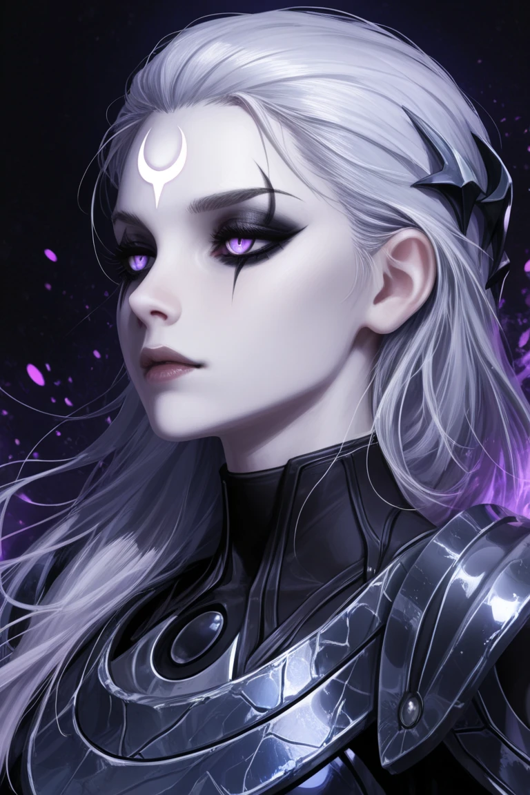 in absolute darkness, profoundly no light, Diana, slender, woman ...