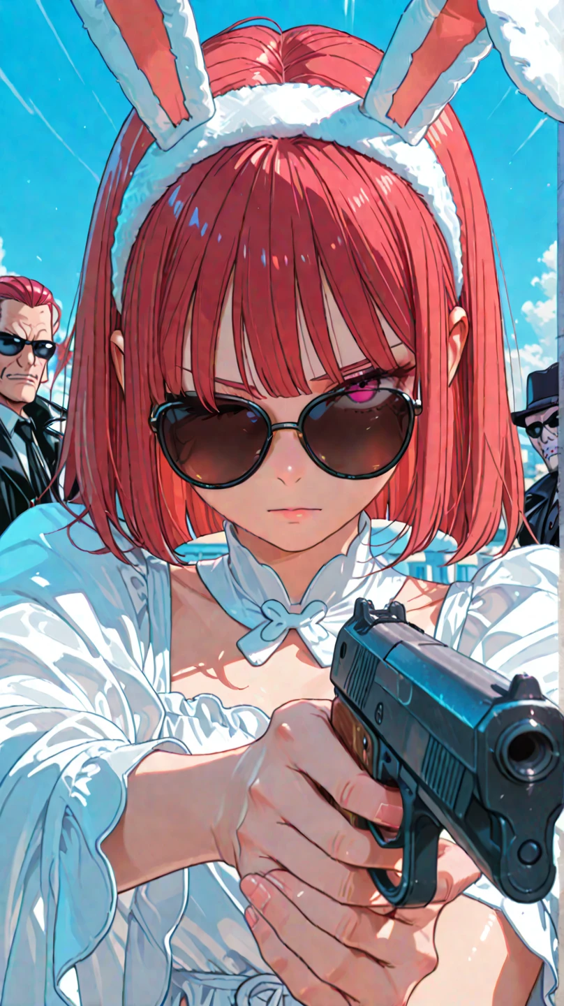 Mafia Boss, Beautiful Smooth Straight, (Red Haired Girl Wears Villain ...